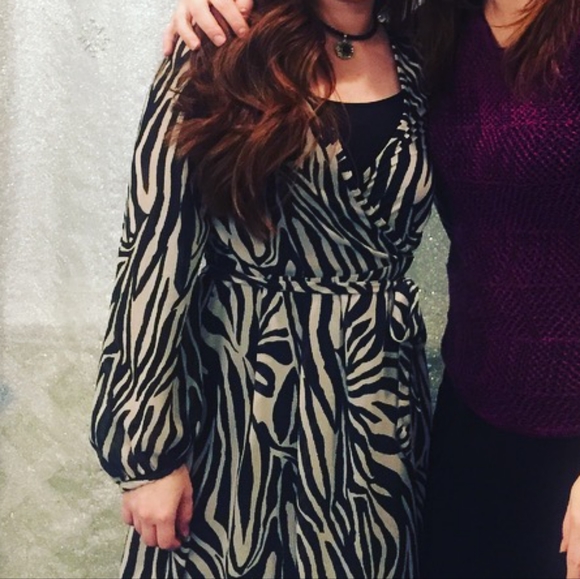 Zara | Dresses | Zara Zebra Print Wrap Dress Size Small | Poshmark